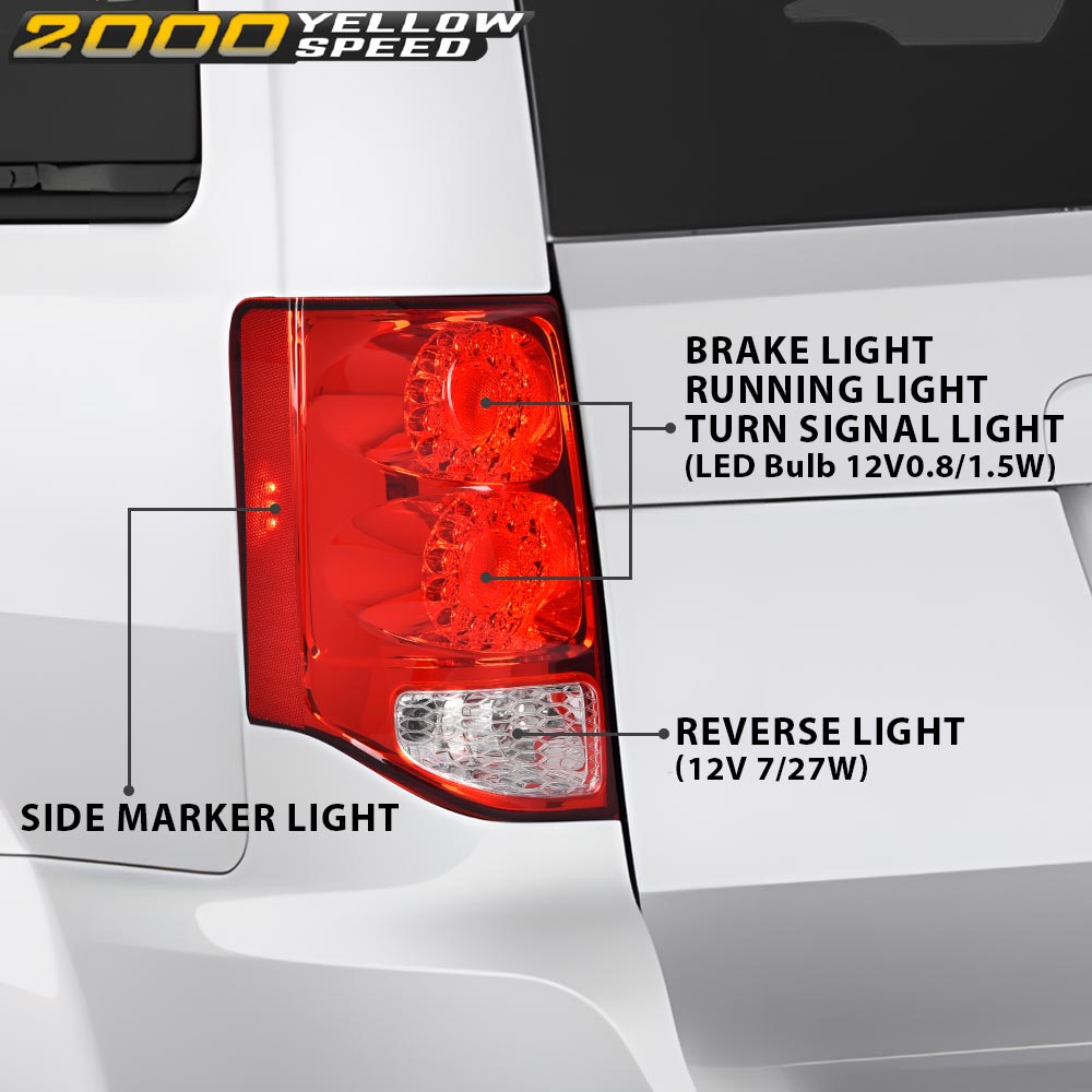 LED Tail Light Brake Signal Fit For 2011-2020 Dodge Grand Caravan New ...